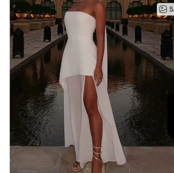 Source Unknown | Dresses | Chiffon Asymmetrical Viral Tiktok Dress ...